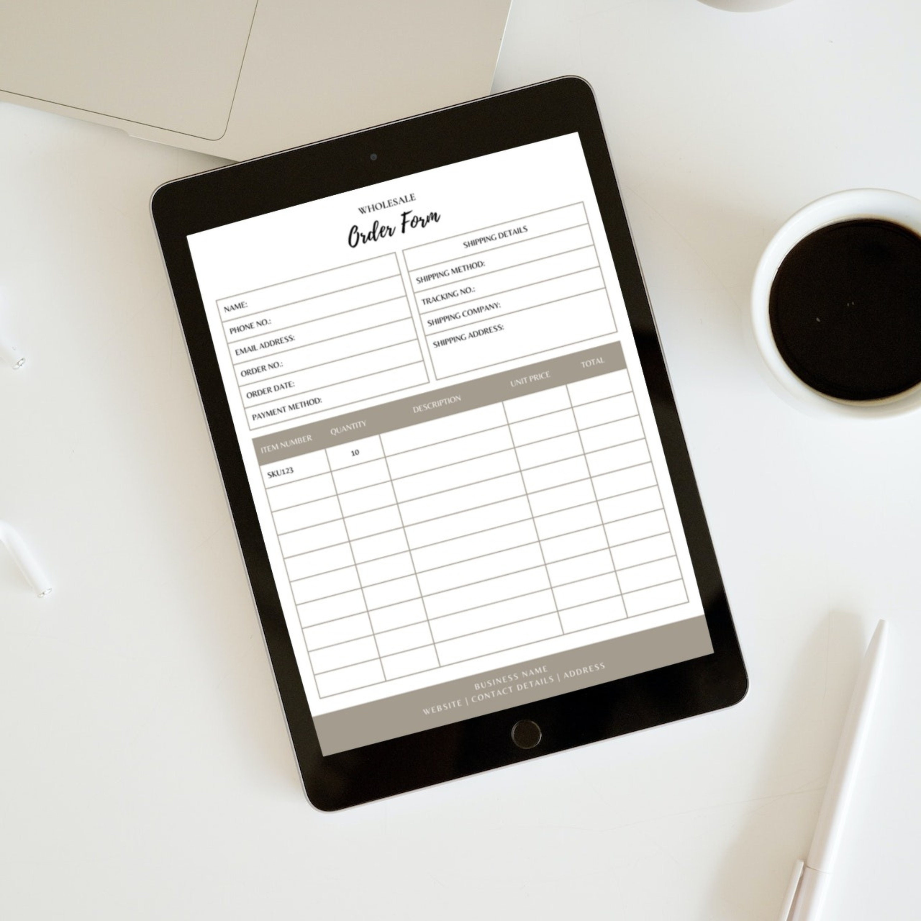 Wholesale Order Form Template | Instant Download | Editable Wholesale ...