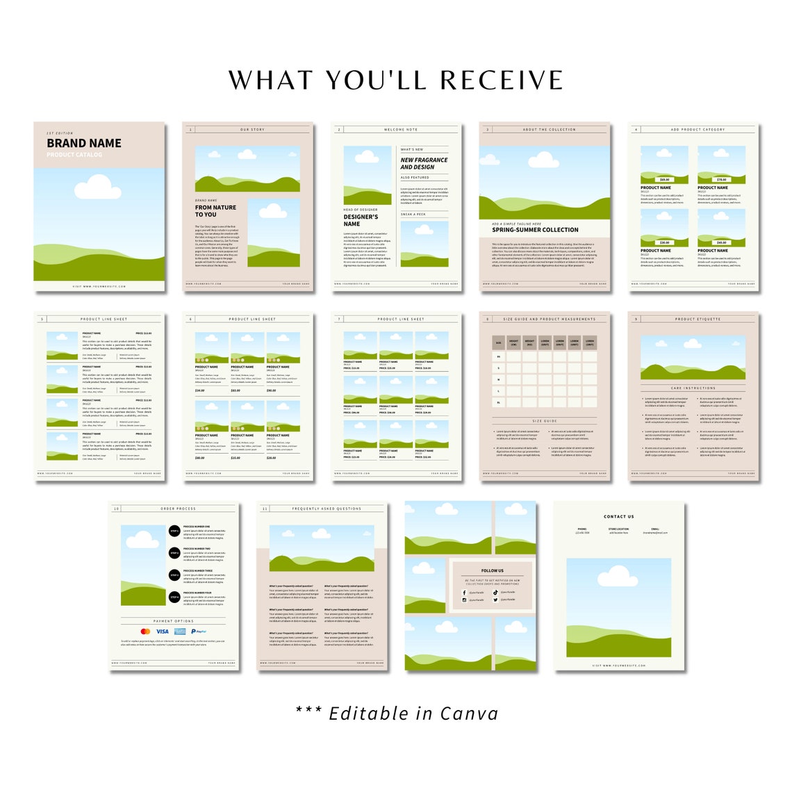 Wholesale Line Sheet Template | Wholesale Product Catalog Template ...