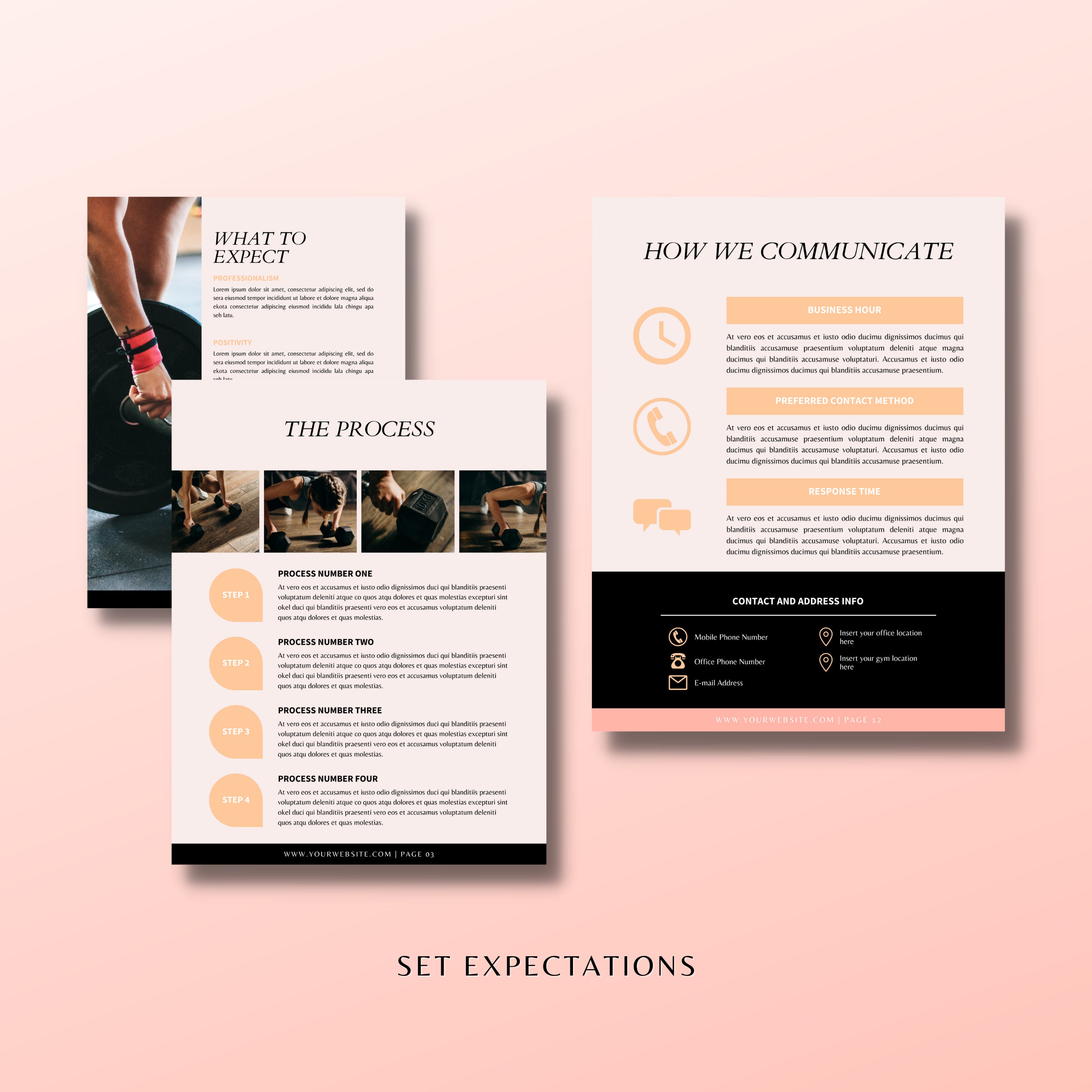 Fitness & Nutrition Client Welcome Pack Template | Fitness Client ...