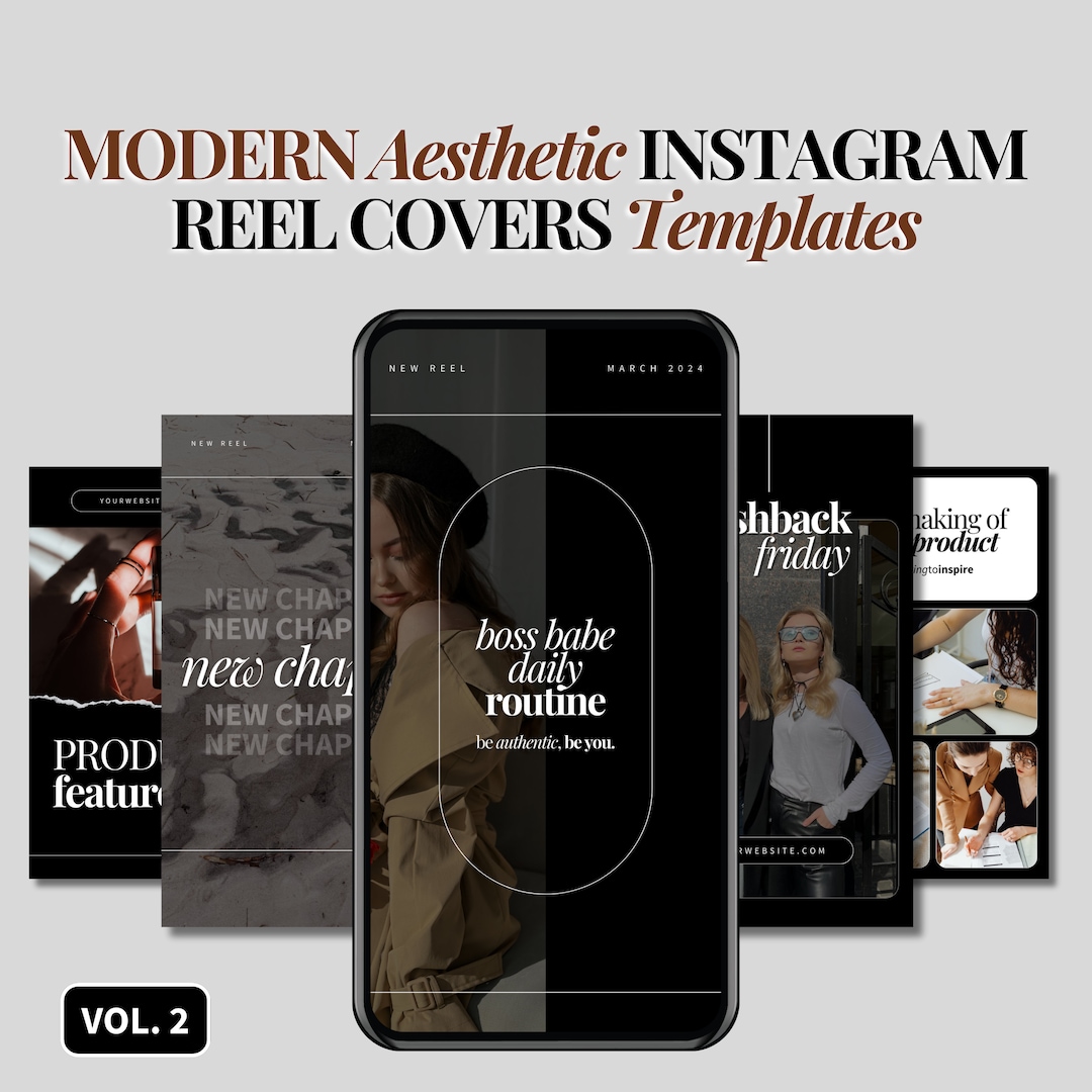 Instagram Reel Covers Templates | Modern Aesthetic Instagram Marketing ...