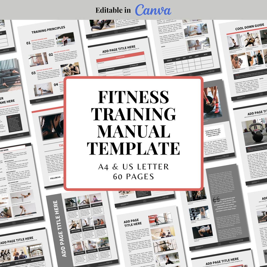 Training Manual Template for Fitness Coaching | Fitness Ebook Template ...