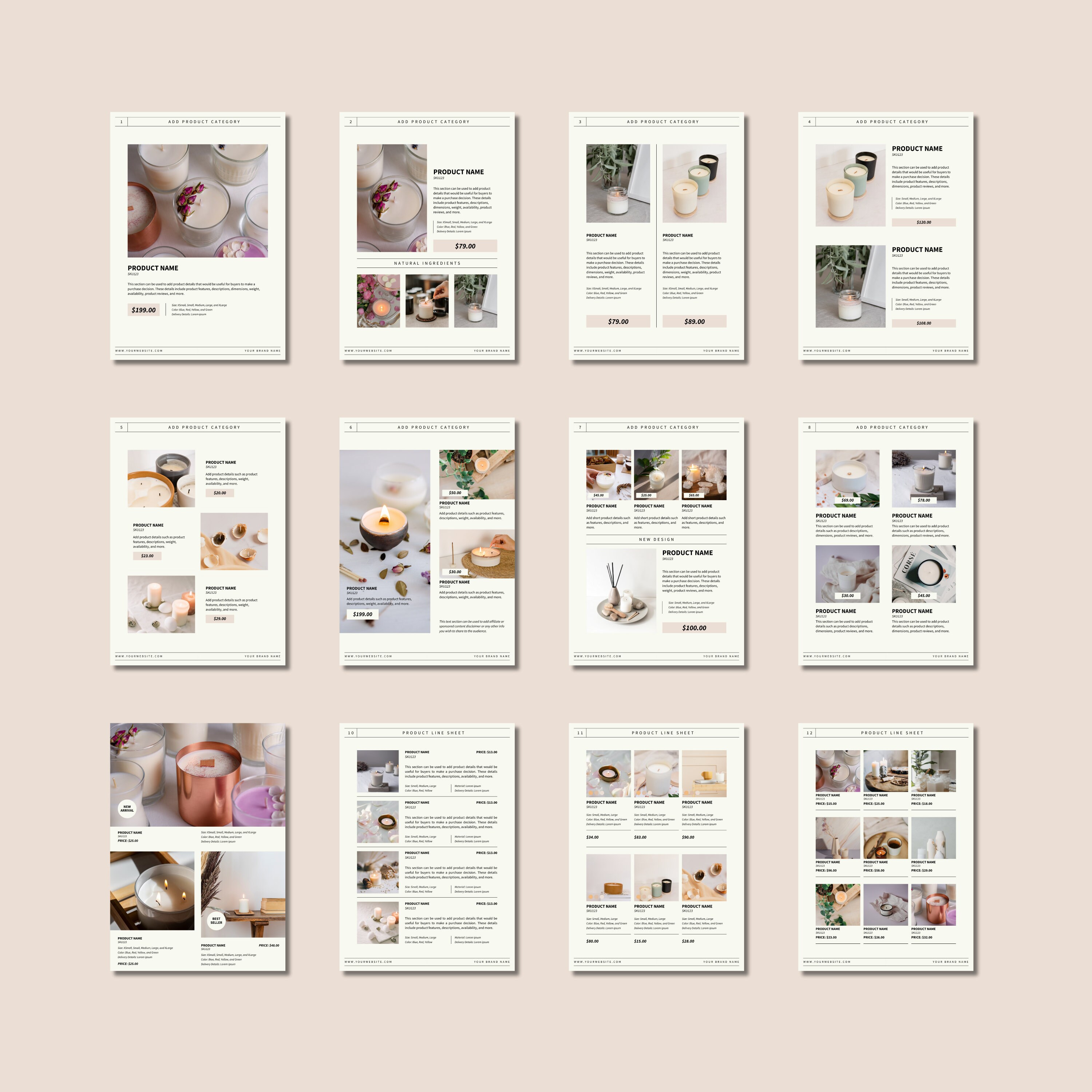 Line Sheet Template Product Catalog Template Wholesale Line Sheet ...