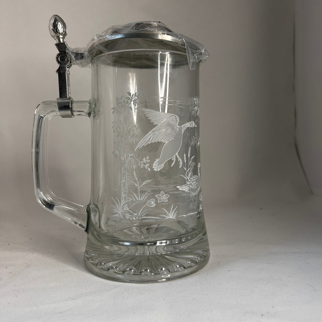 New Glass Tankard With Pewter Lid, Avon, New in Box, Mint Condition - Etsy