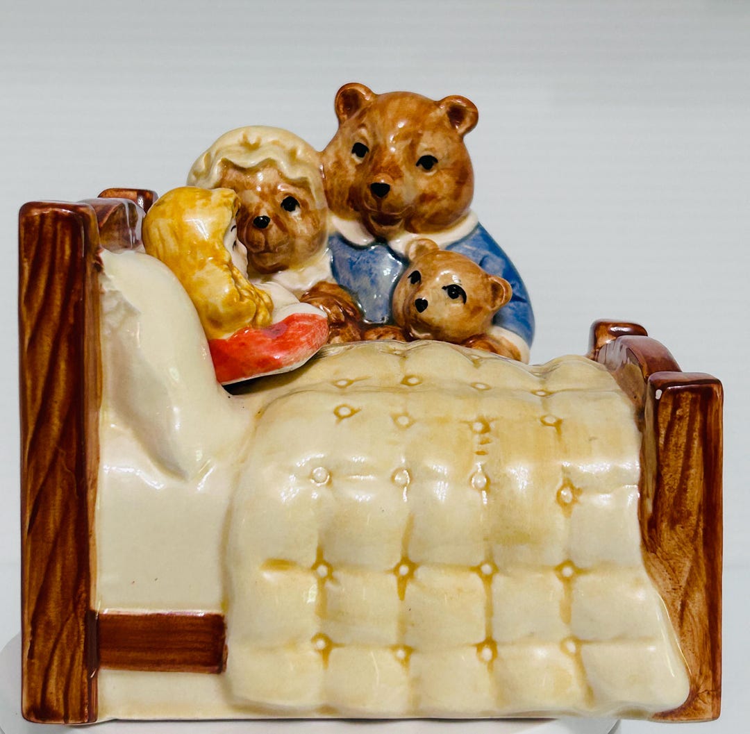 Vintage Musical Goldilocks and the Three Bears Figurine 1982 Quon-quon ...