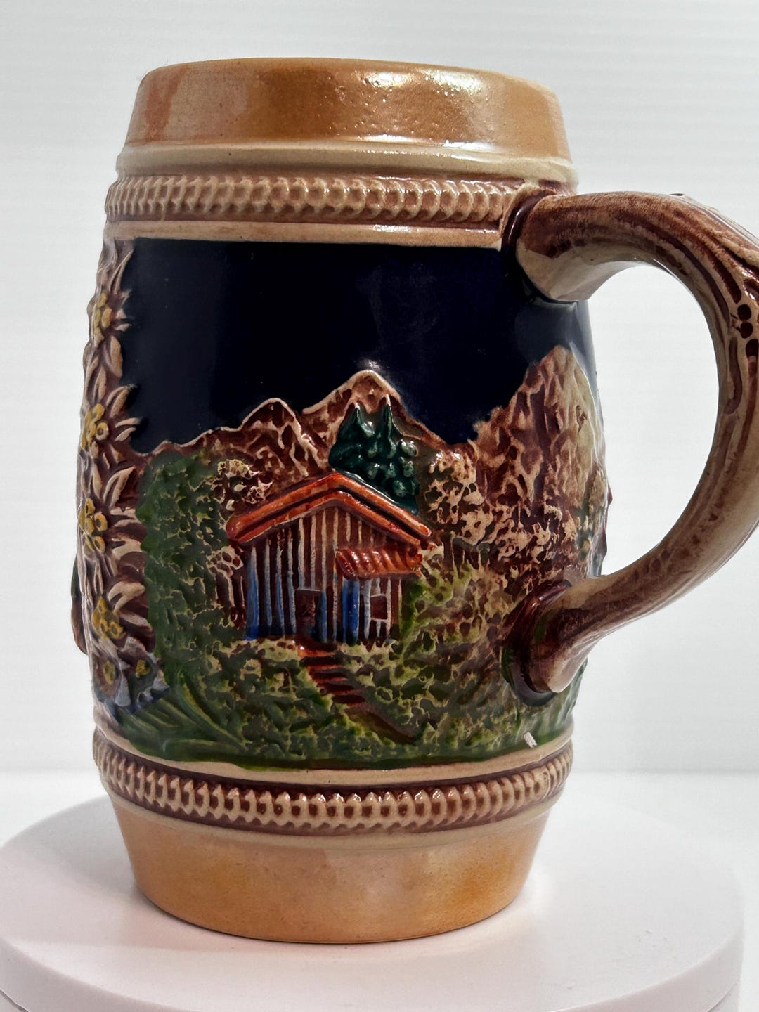 Vintage West Germany Beer Mug Handcrafted 5x2.5 Collectible With Bright ...