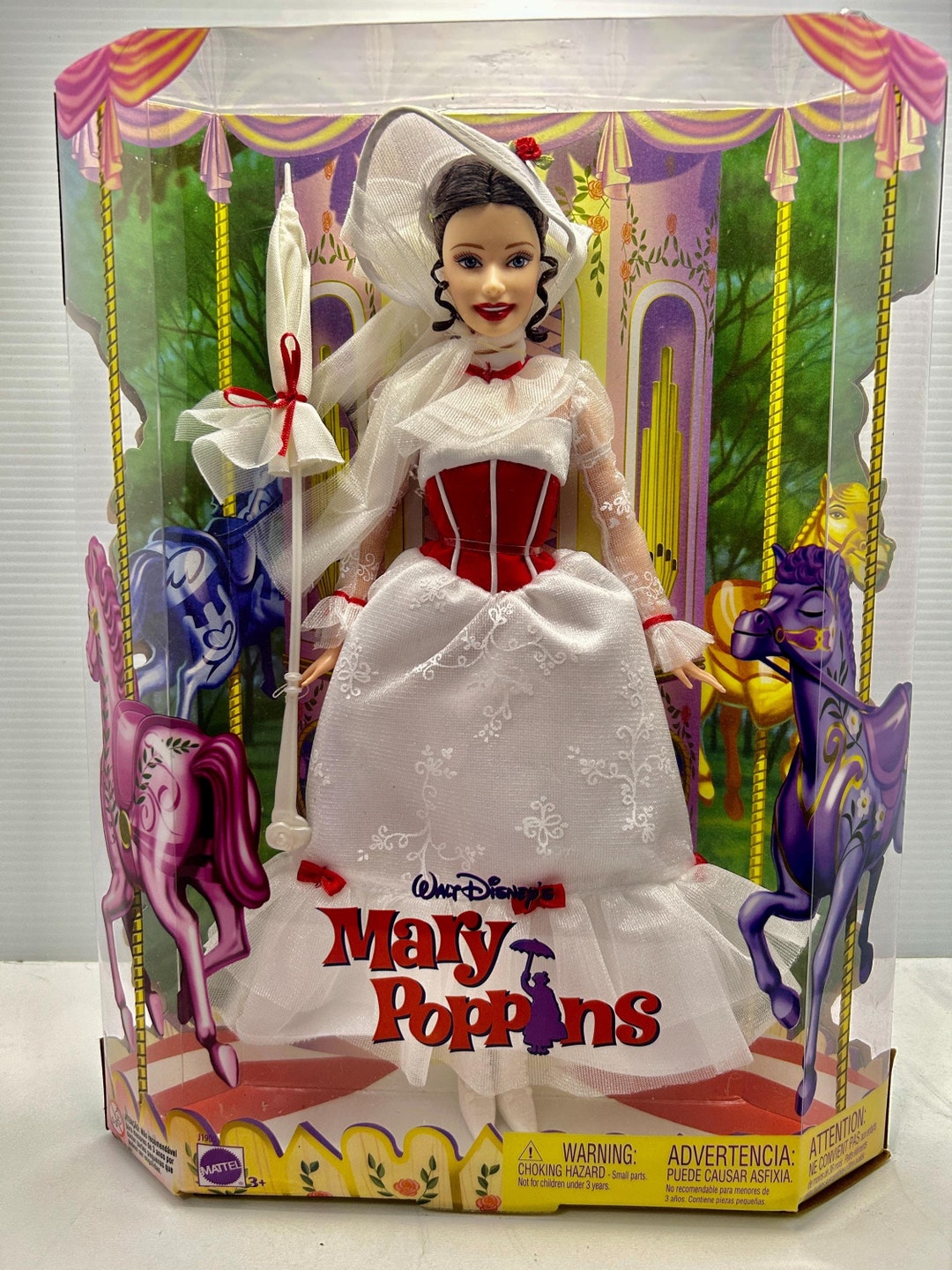 2005 Walt Disney Mary Poppins Barbie Doll in Jolly Holiday Dress Rare ...
