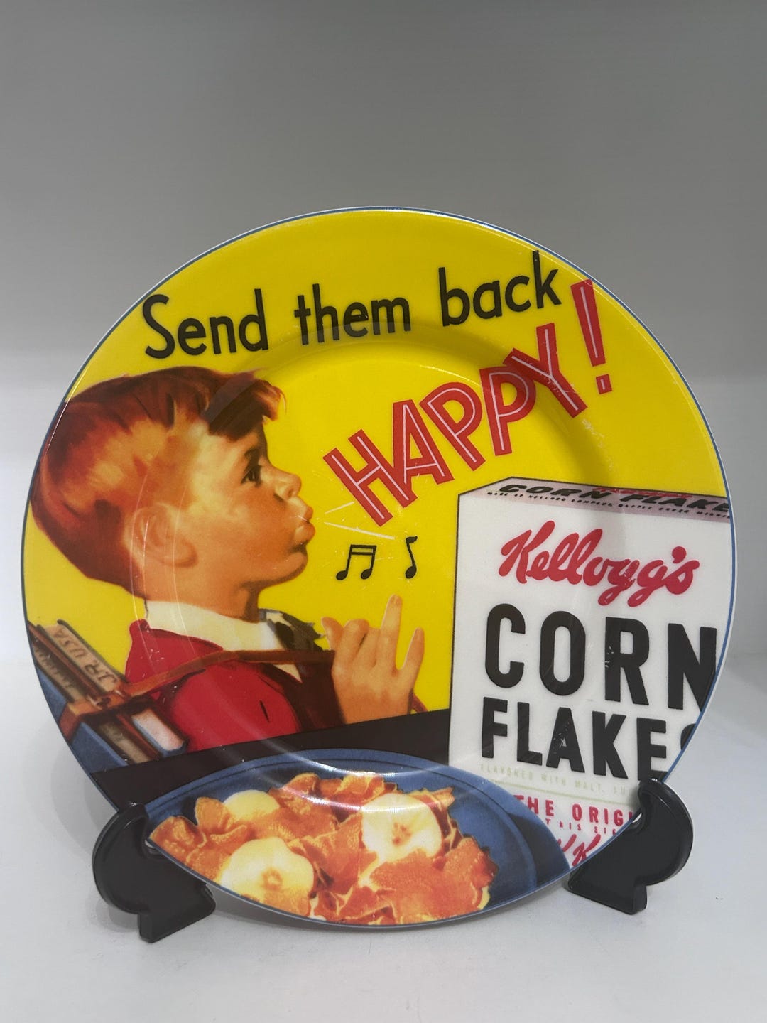Vintage Kellogg's Corn Flakes Collector Plate: Retro Cereal Advertising ...
