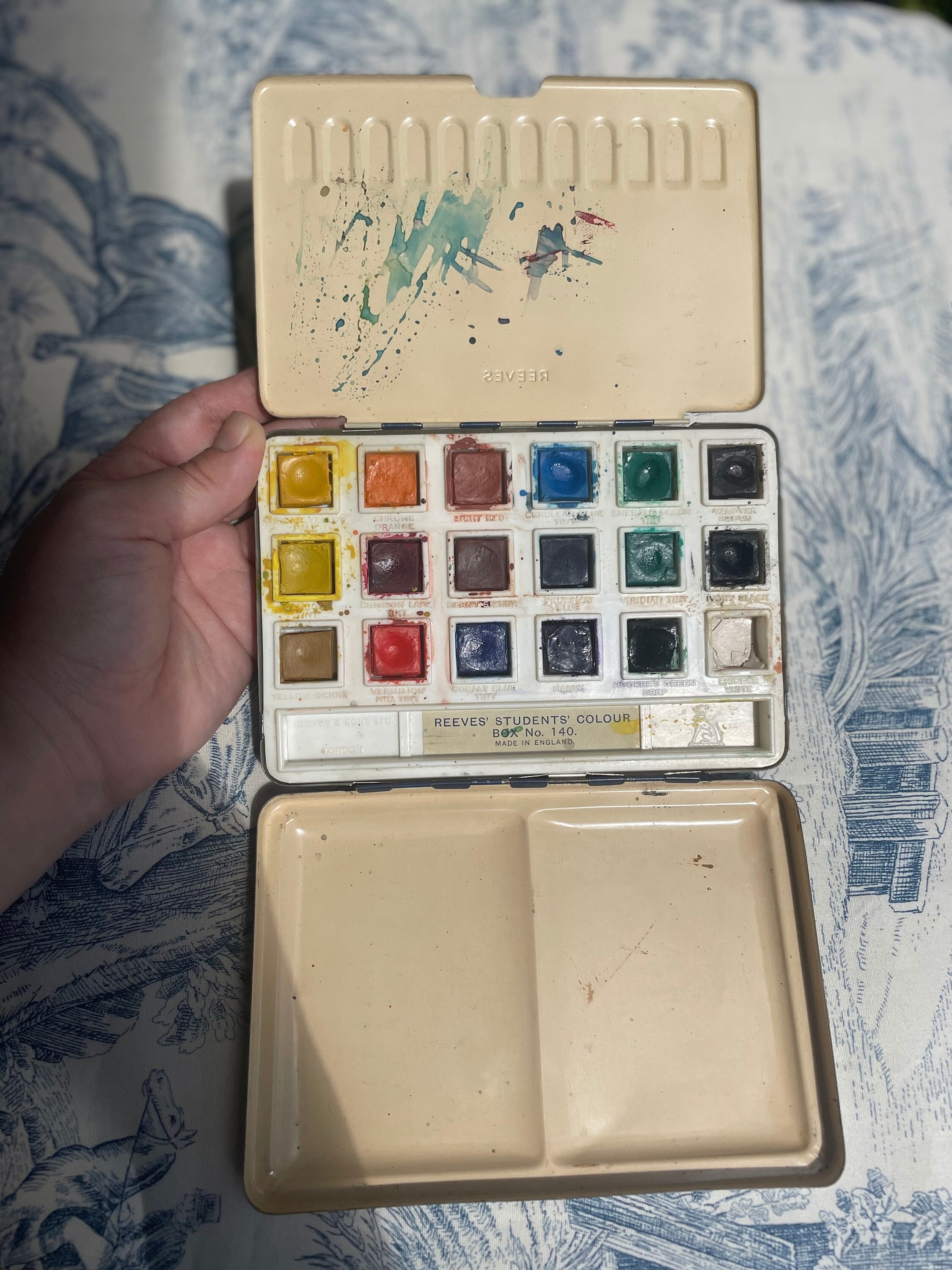 Vintage Reeve’s Watercolour Box, Collectible Watercolor Plein Air Tin ...