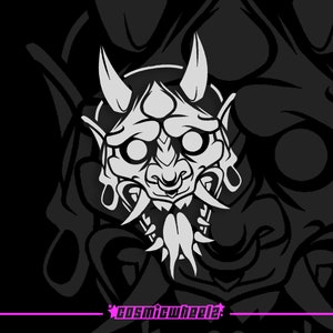 ONI MASK DECAL V2 Jdm Decal Oni Sticker Car Decals - Etsy
