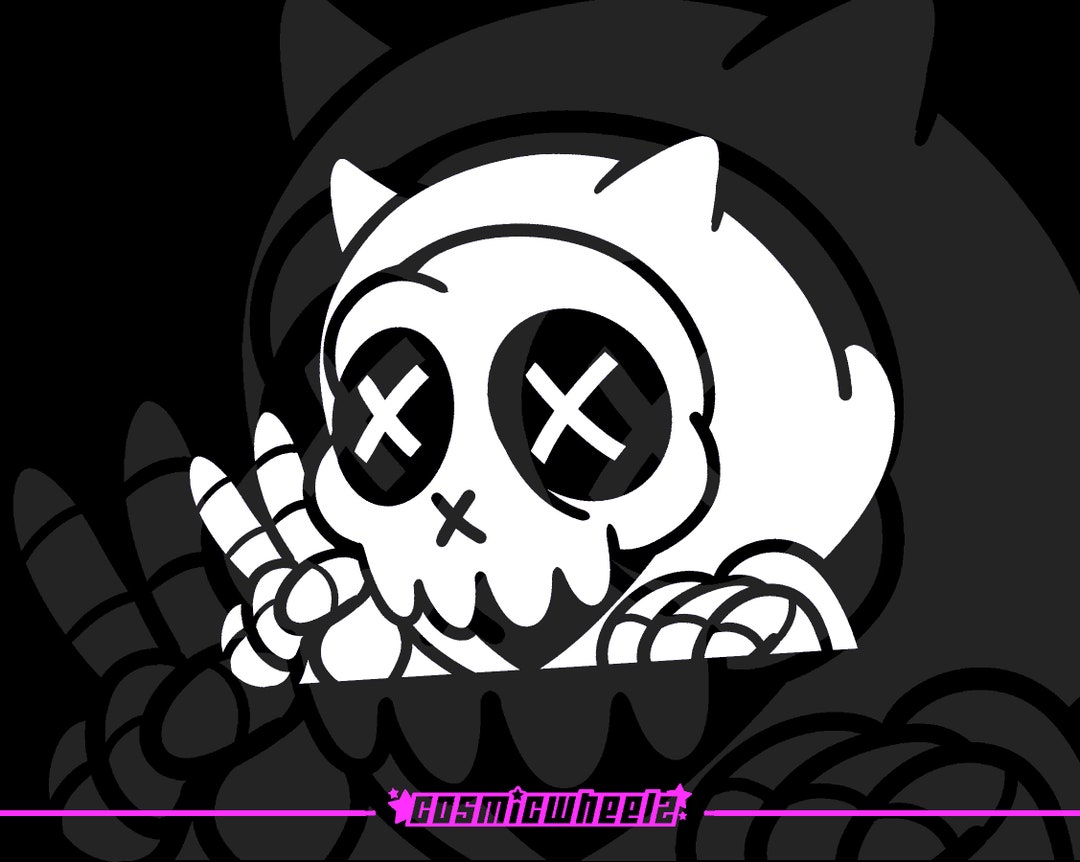 SKULLY PEEKER Vinyl Decal Jdm Decal Car Stickers Skull Halloween - Etsy