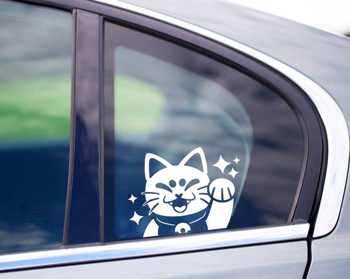 LUCKY CAT DECAL Vinyl Decal - Etsy