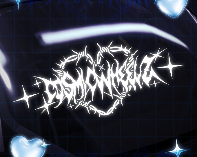 COSMICWHEELZ Metal Heart Banner Car Decals Jdm Stickers Jdm Banners ...