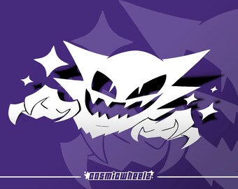 Haunter Outline Decal Pokemon - Available in Holographic and Several ...