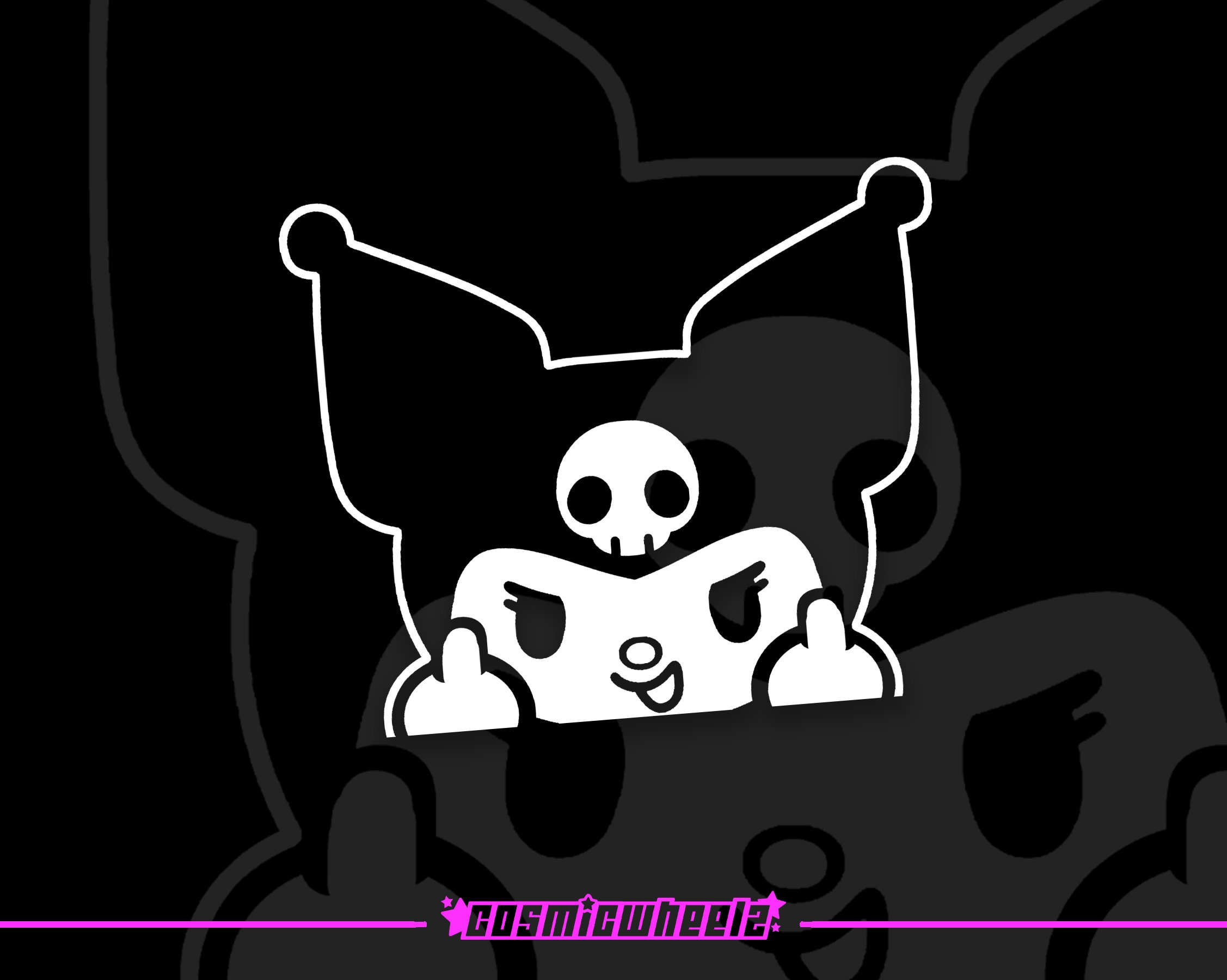 KUROMI PEEKER Vinyl Decal Kawaii Car Stickers - Etsy Canada