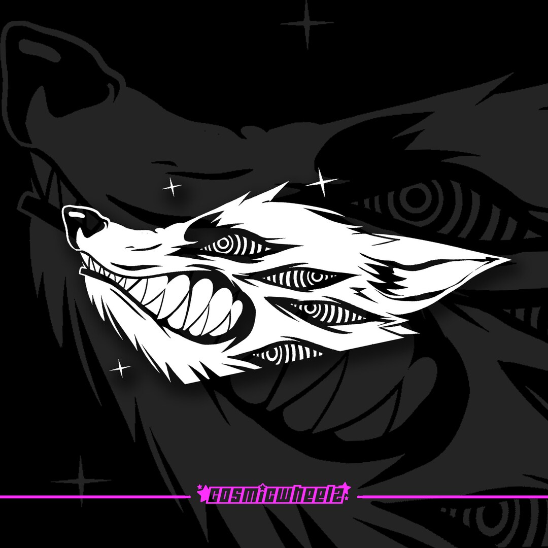 FOX DEVIL Fox Decal Anime Peeker Aki Fox Demon Vinyl Decal Bumper ...