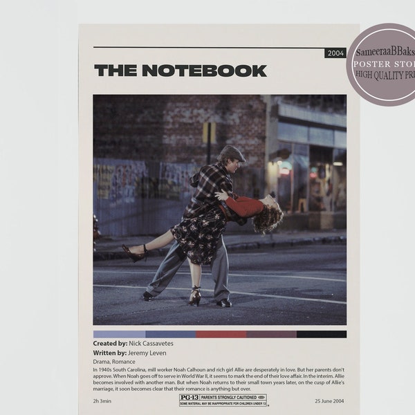 The Notebook Movie - Etsy