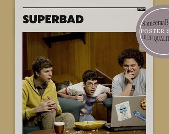 Superbad Retro Movie Poster - Etsy