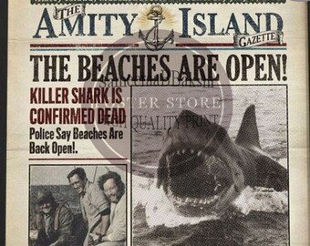 Amity Island Jaws Poster - Etsy