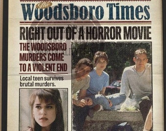 Scream Woodsboro 90s Horror Movie Poster Stu Macher Billy - Etsy
