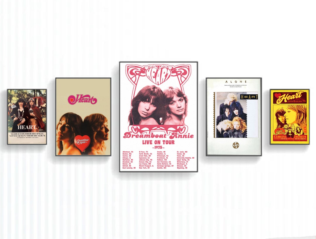Heart Band Poster Heart Rock Band Vintage Concert Poster - Etsy