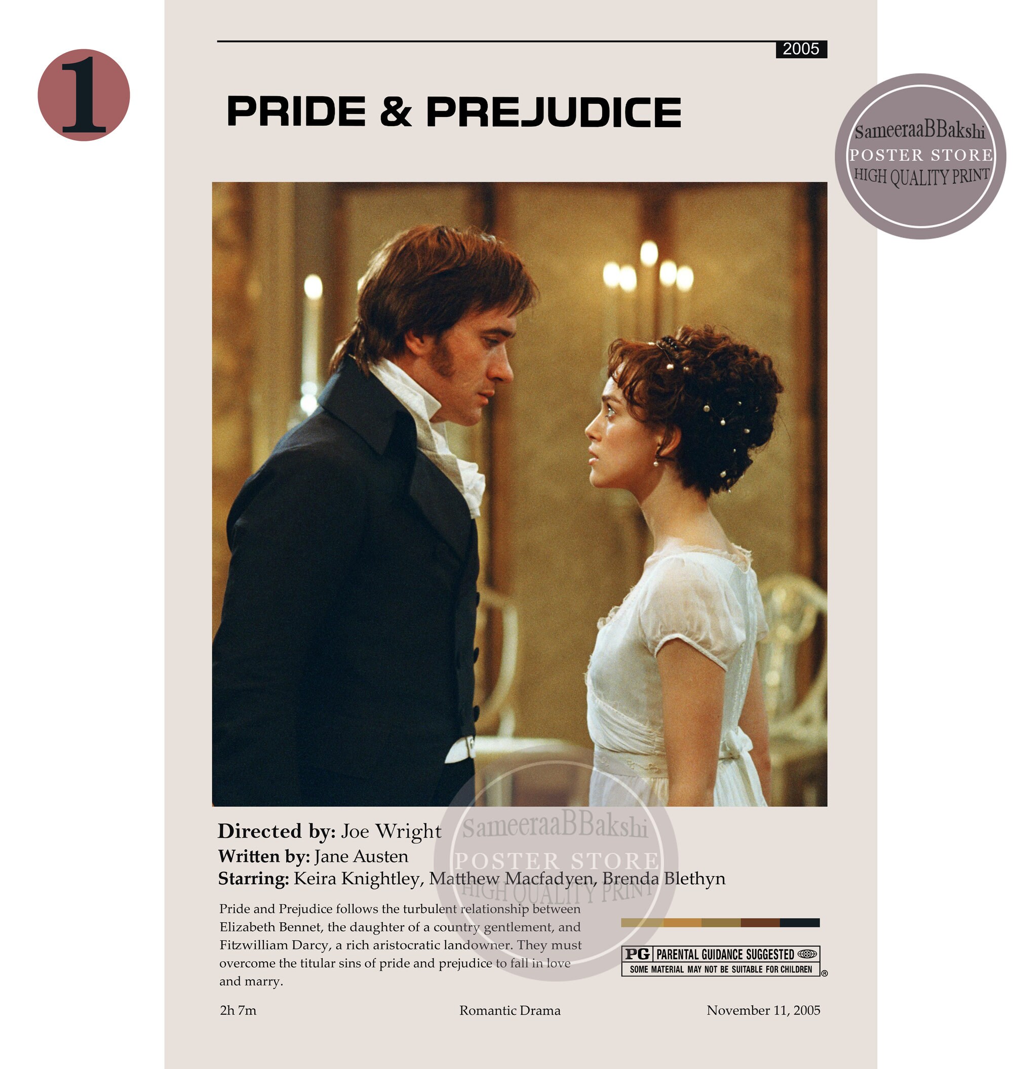 Pride And Prejudice Poster 2005