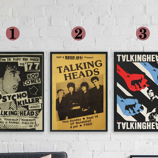 Talking Heads Poster - Etsy