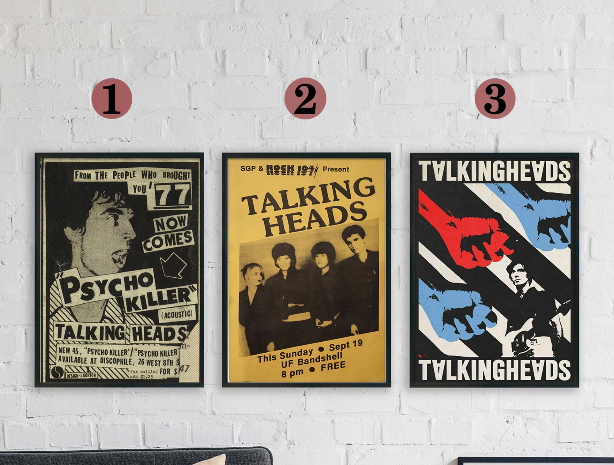 Talking Heads Concert Poster