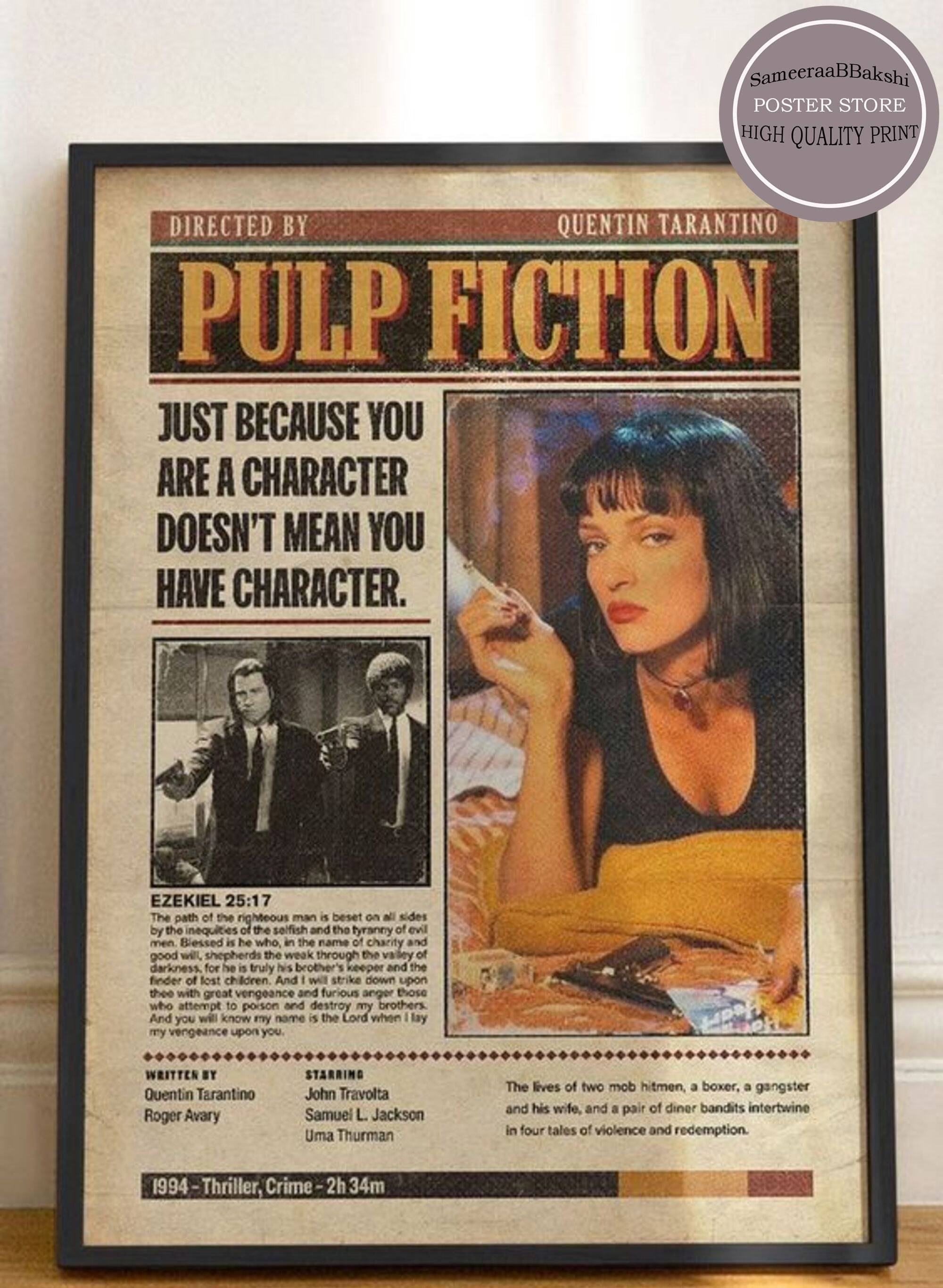 Pulp Fiction Movie Poster Original
