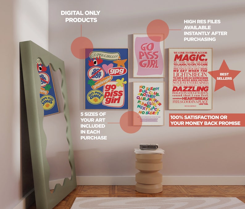 The it Girl Starter Pack Set of 3 Digital Poster - Etsy