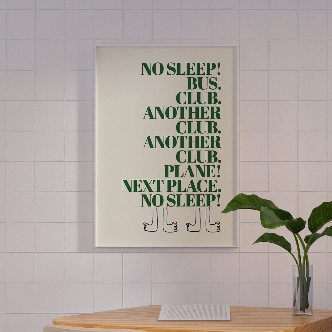 Bus Club Another Club Wall Art Lady Gaga Trendy Digital Print for Home ...