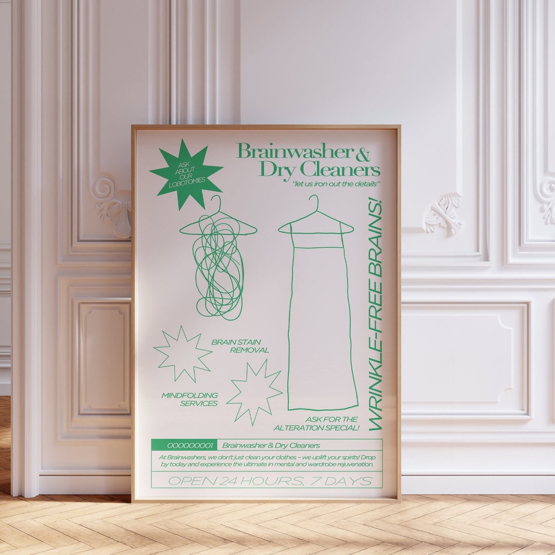 Lobotomy Art Poster, Illustration Gen Z Humor Art Print | Gen Z Wall ...