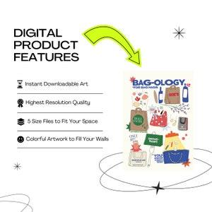 Vintage Tote Bag Fruit Poster, Kitchen Wine Art,hand-illustrated ...