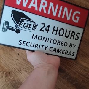 Camera Surveillance Signs Plastic Material/ Protect Homes With Warning ...