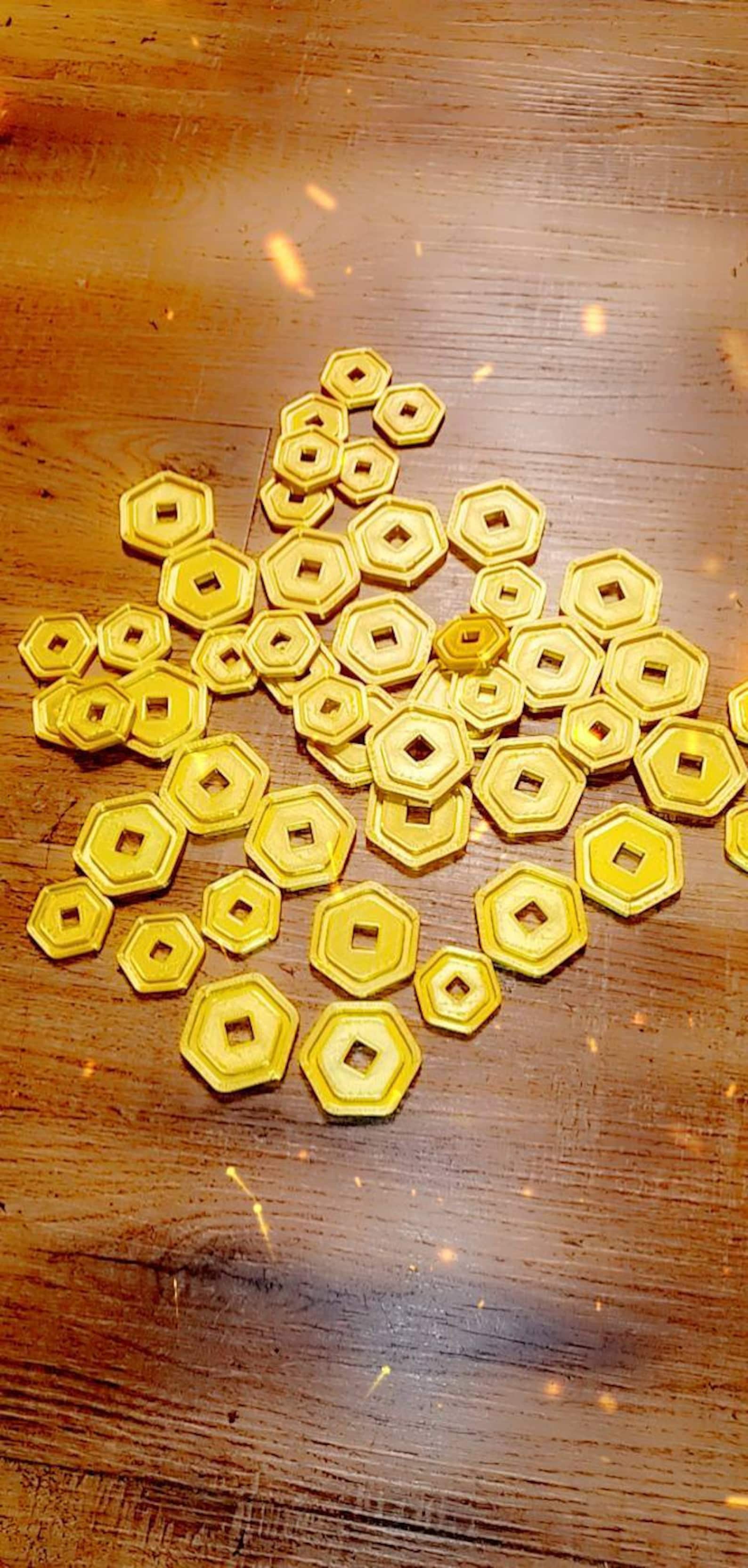 Roblox Pretend Play Plastic Gold Coins Kids Birthday Gifts, Party ...