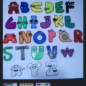 Alphabet Letter Characters for Learning/pretend Play/ Spelling/ Cake ...