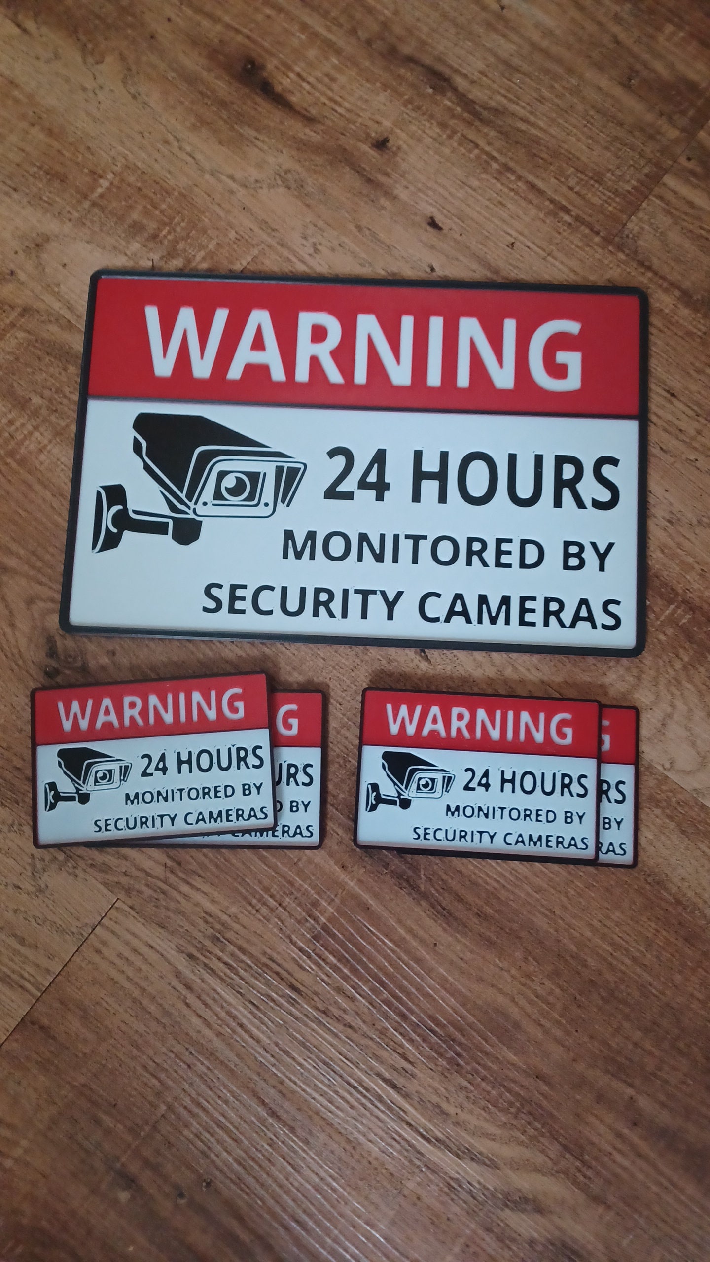 Camera Surveillance Signs Plastic Material/ Protect Homes With Warning ...
