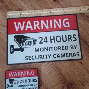 Camera Surveillance Signs Plastic Material/ Protect Homes With Warning ...