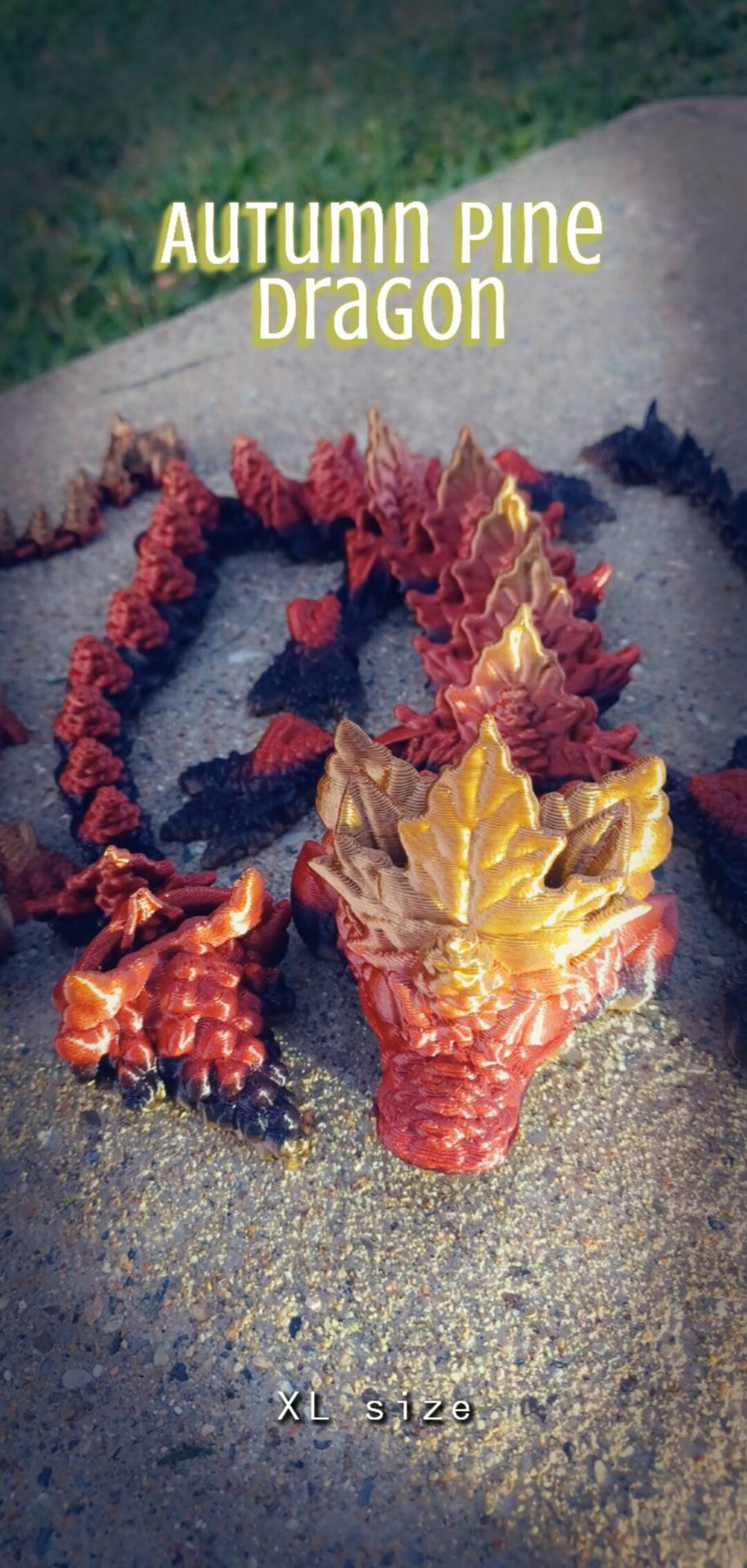Autumn Pine Fall Dragon Articulated Sensory Toy - Etsy