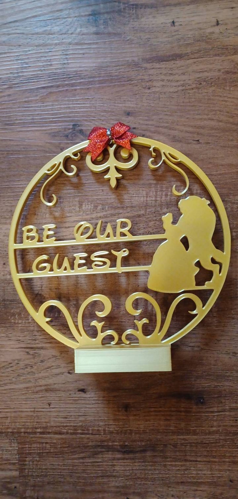 Beauty and the Beast Circle Centerpiece Be Our Guest With - Etsy