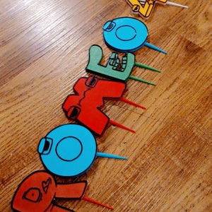 Alphabet Set Thin Set .15" Thick Full Set Inspired by Abc A-z / Party ...