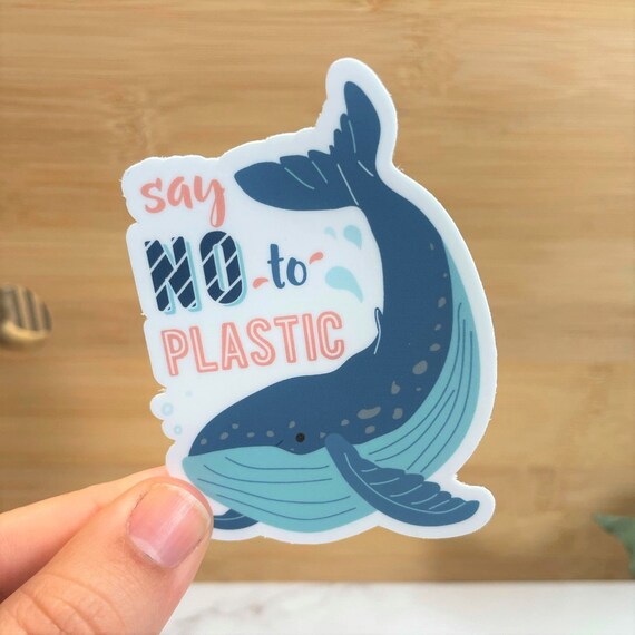 Say No to Plastic Sticker | Etsy