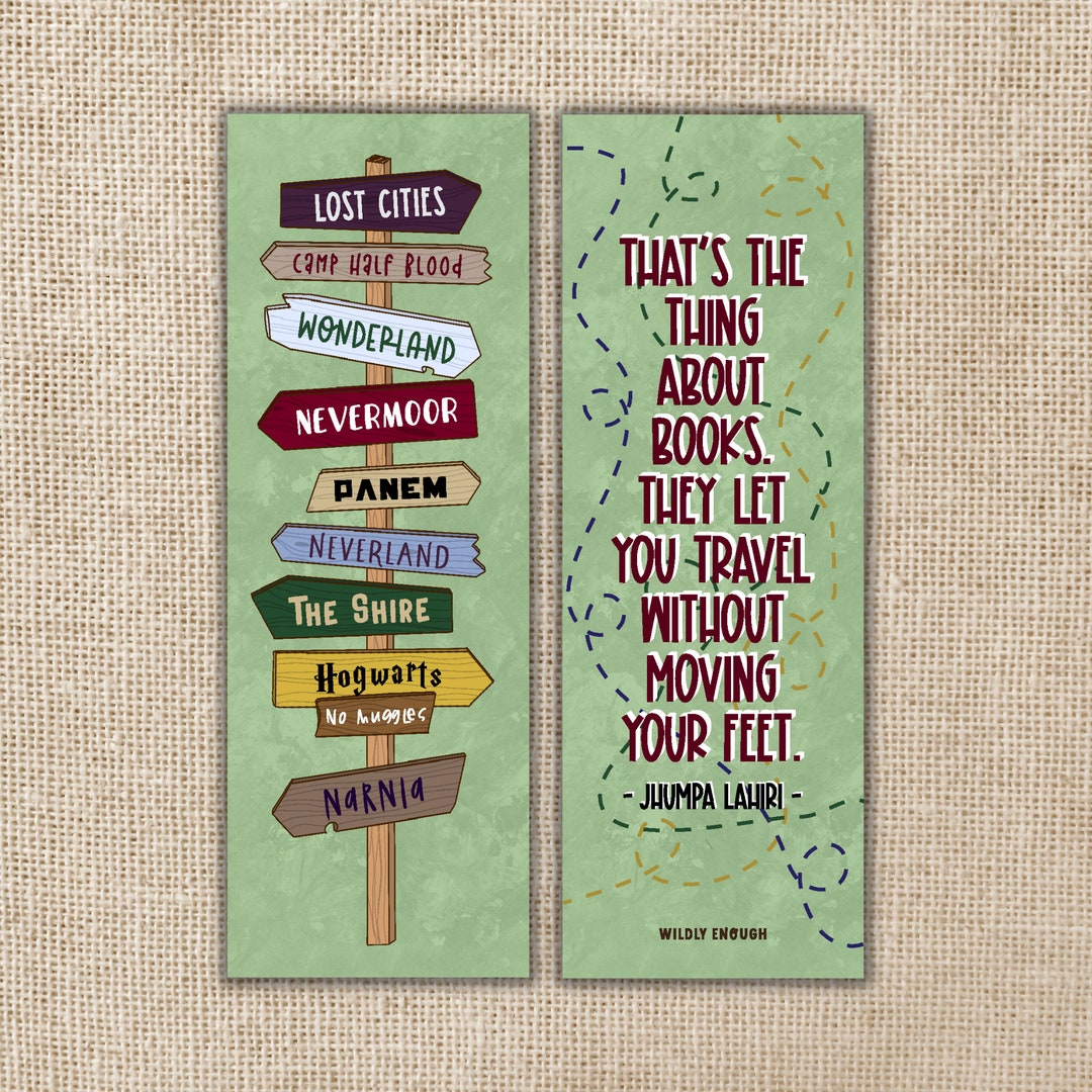 Fictional Places Signpost Bookmark Bookmark for Kids - Etsy
