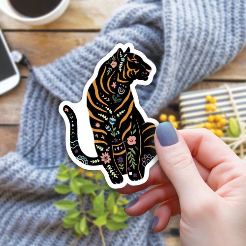 Tiger Sticker Tiger Lily Sticker Cute Tiger Art Tiger - Etsy