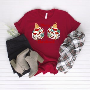 Merry Christmas Skeleton Hands Ornamental Digital Download Png, Merry ...