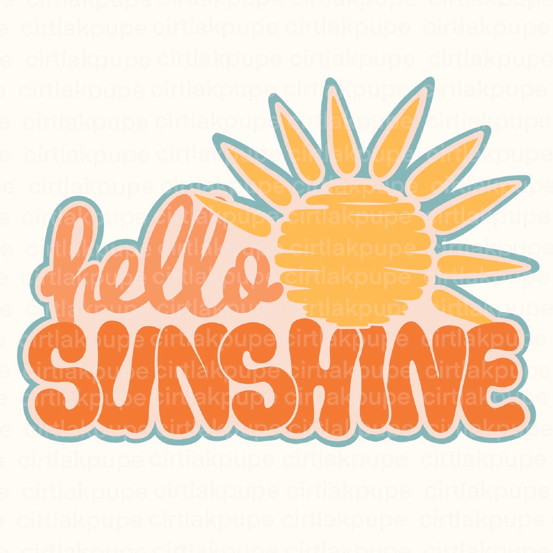Hello Sunshine Summer Sun Png File Trendy Sublimation Great - Etsy