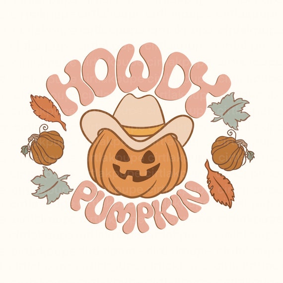 Halloween Png Groovy Howdy Pumpkin Popular Png Cute - Etsy