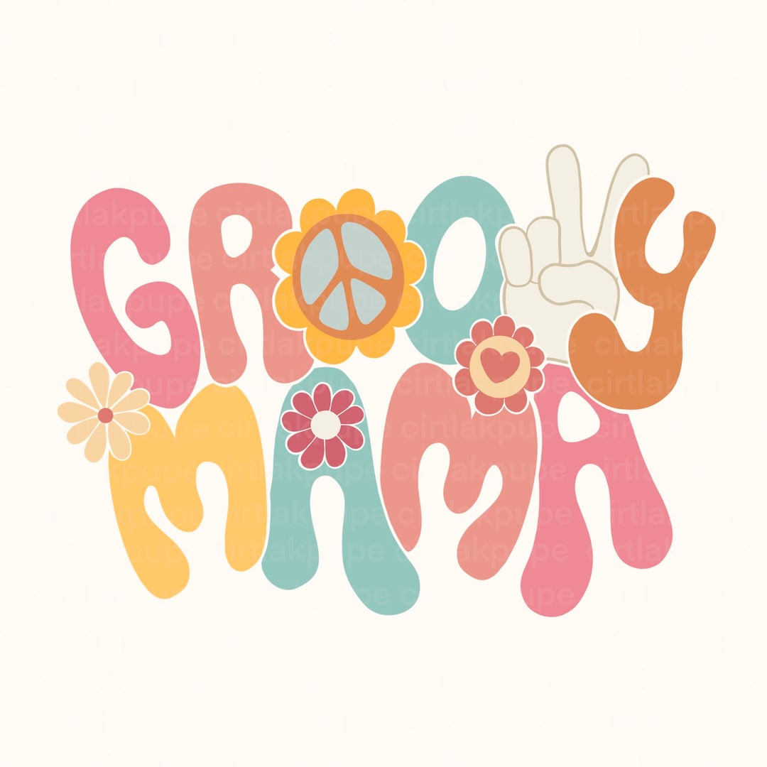 Groovy Mama Png, Retro Groovy Mama Shirt, Matching Mommy and Me Shirt, Hippie Png, Hippie Mama ...