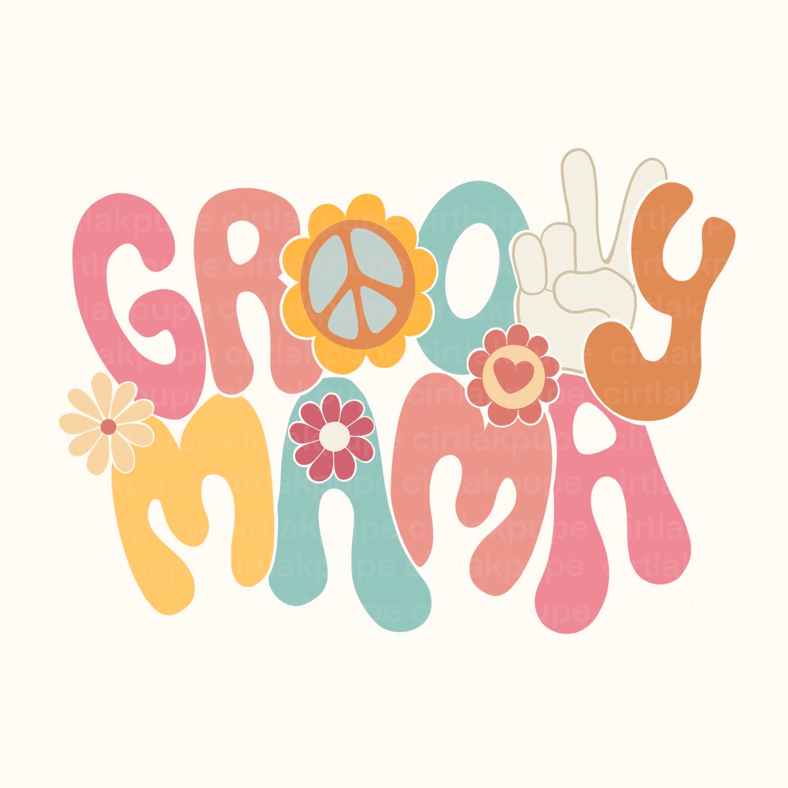 Groovy Mama Png Retro Groovy Mama Shirt Matching Mommy and - Etsy