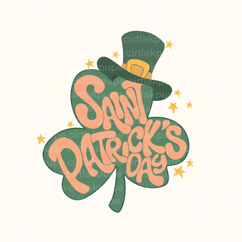 St. Patty's Day Png Groovy St. Patrick's Day Lucky - Etsy