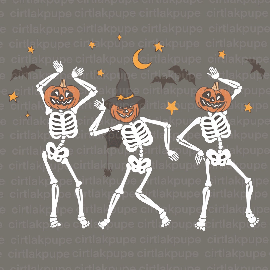 Dancing Skeletons Digital Design PNG, Happy Skeleton PNG, Skeleton Png ...